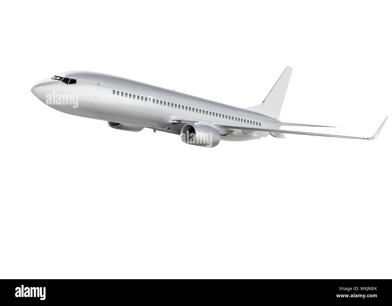 commercial airplane on white background with path Stock Photo - Alamy
