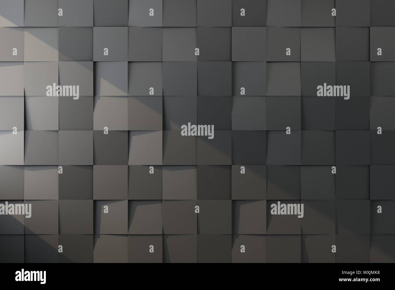 black wall with square planes texture. 3d rendering Stock Photo - Alamy