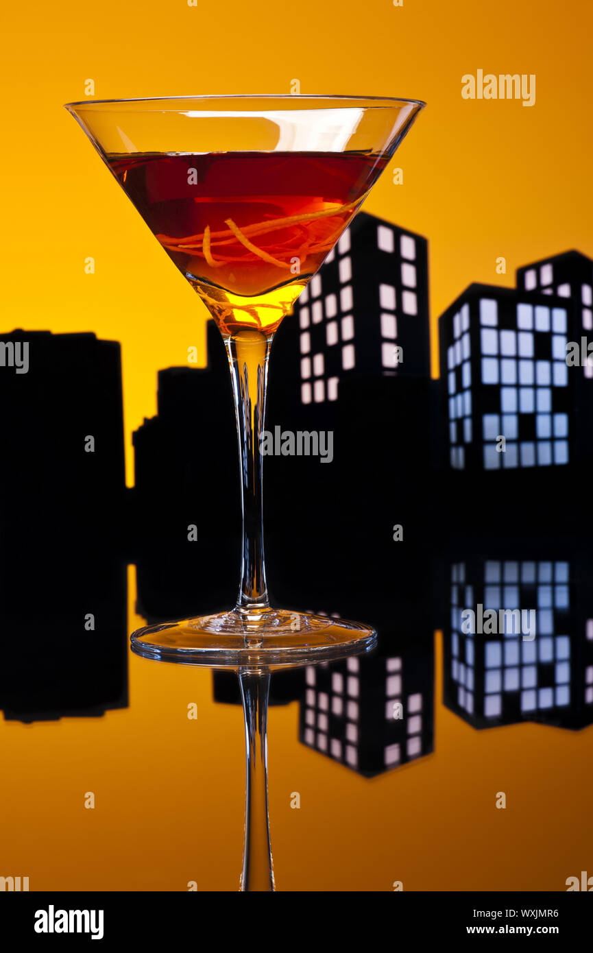 A Manhattan is a cocktail made with whiskey, sweet vermouth, and ...