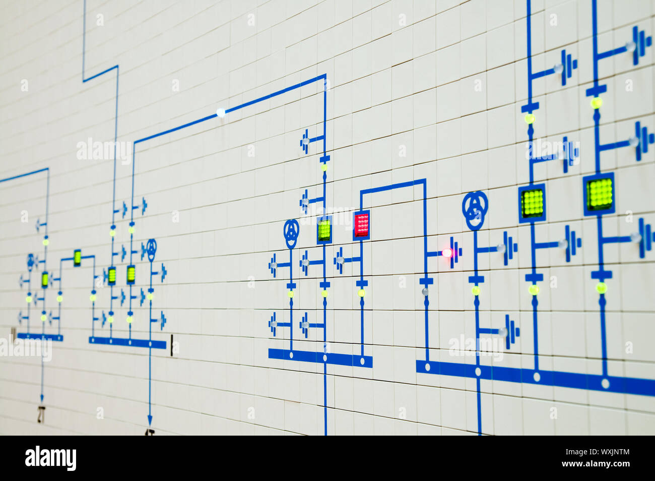 part of modern electric scheme is in control room Stock Photo - Alamy