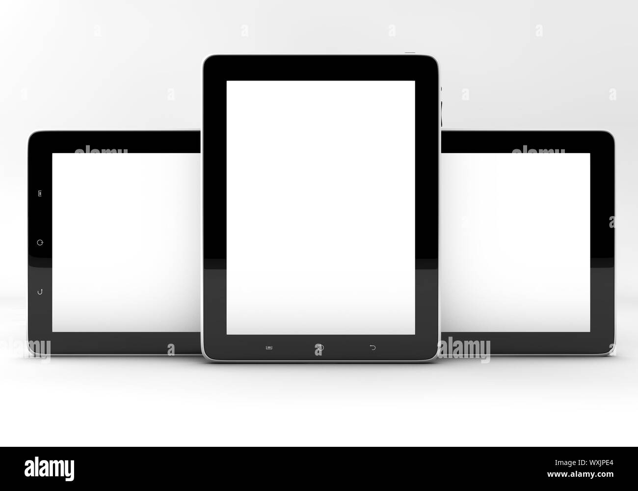 Realistic tablet pc computers like ipade with blank screen isolated on ...