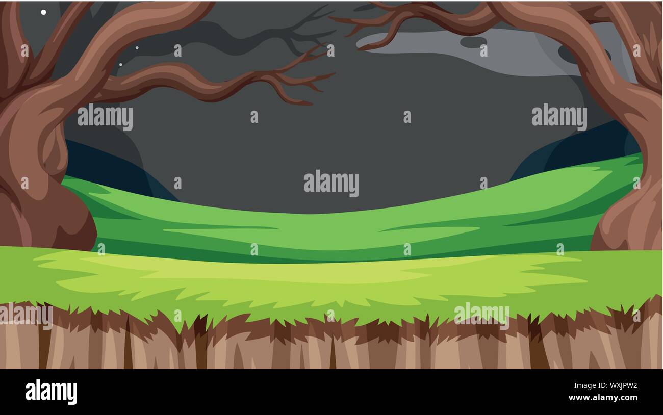 Nature scene landscape template illustration Stock Vector Image & Art ...