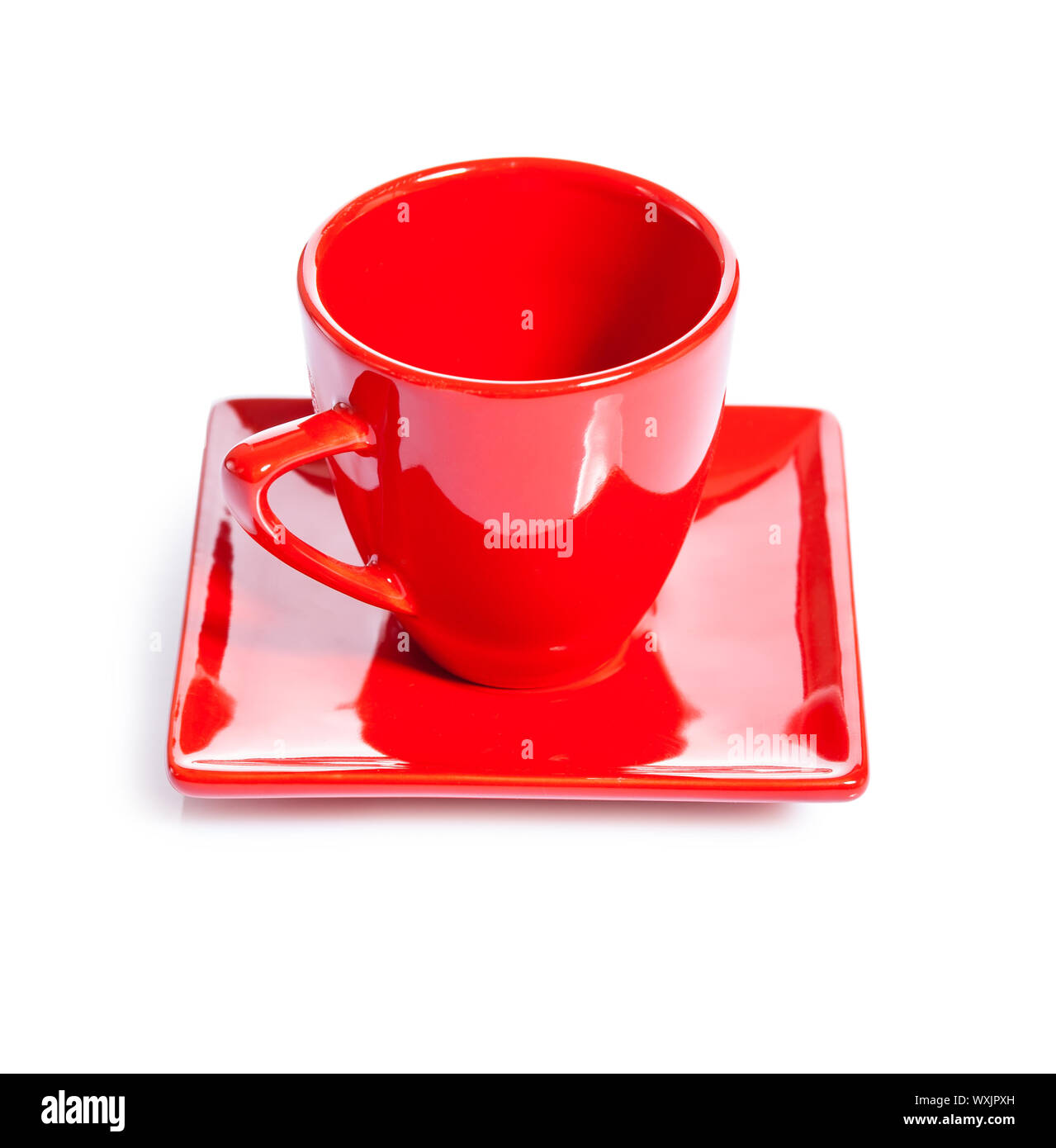 a red coffee cup isolated Stock Photo - Alamy