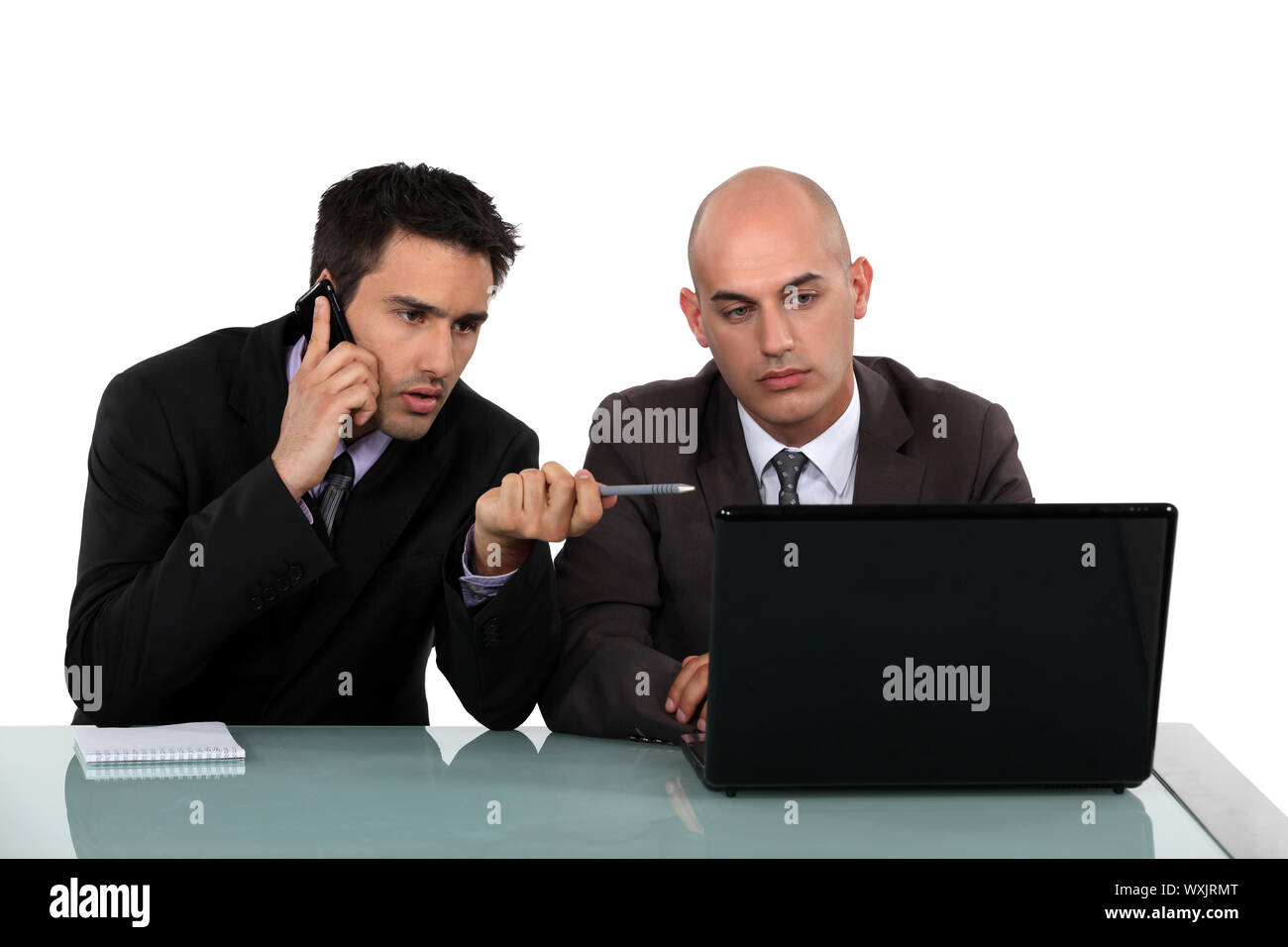 two businessmen working together Stock Photo - Alamy