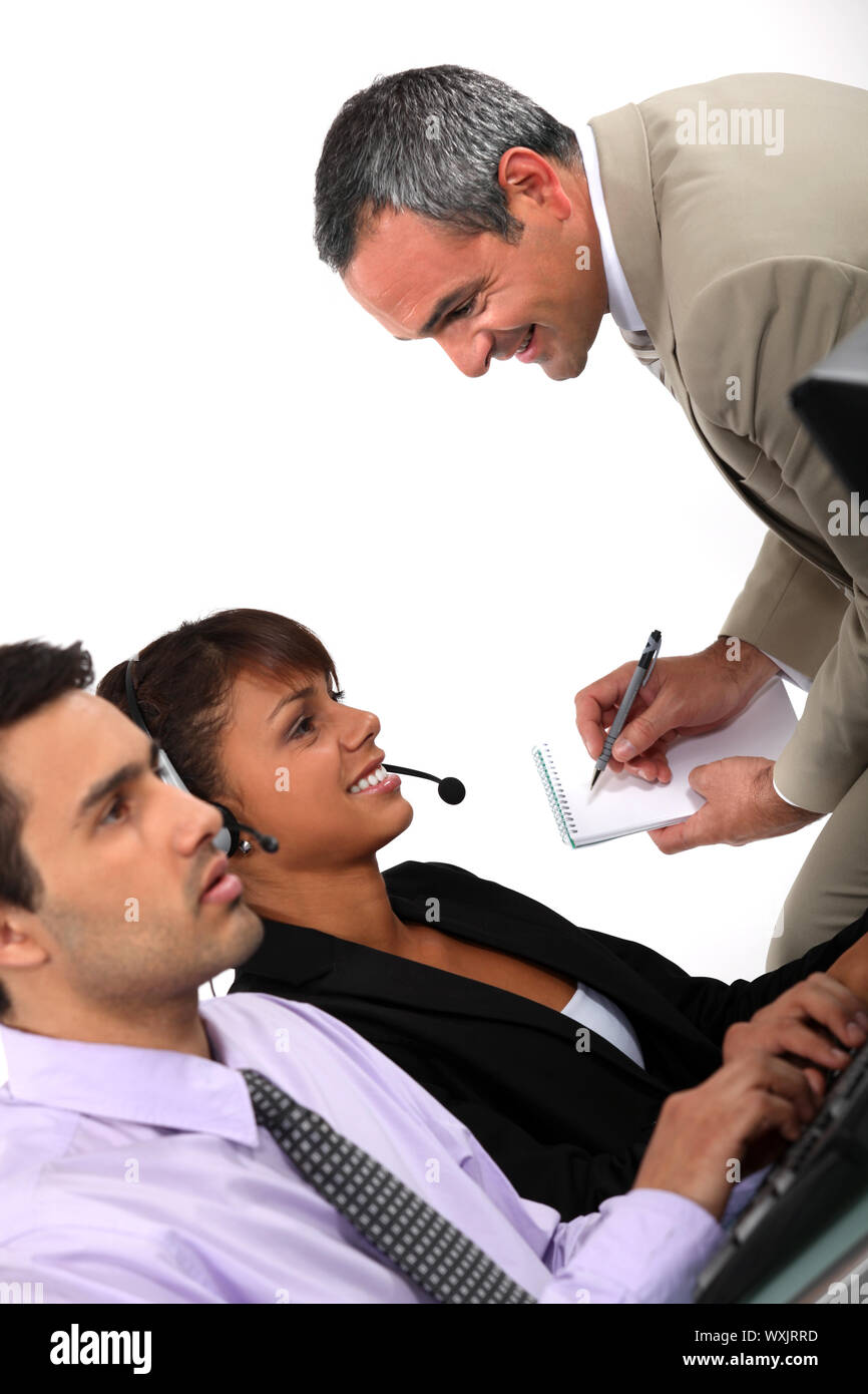 Happy office workers Stock Photo - Alamy