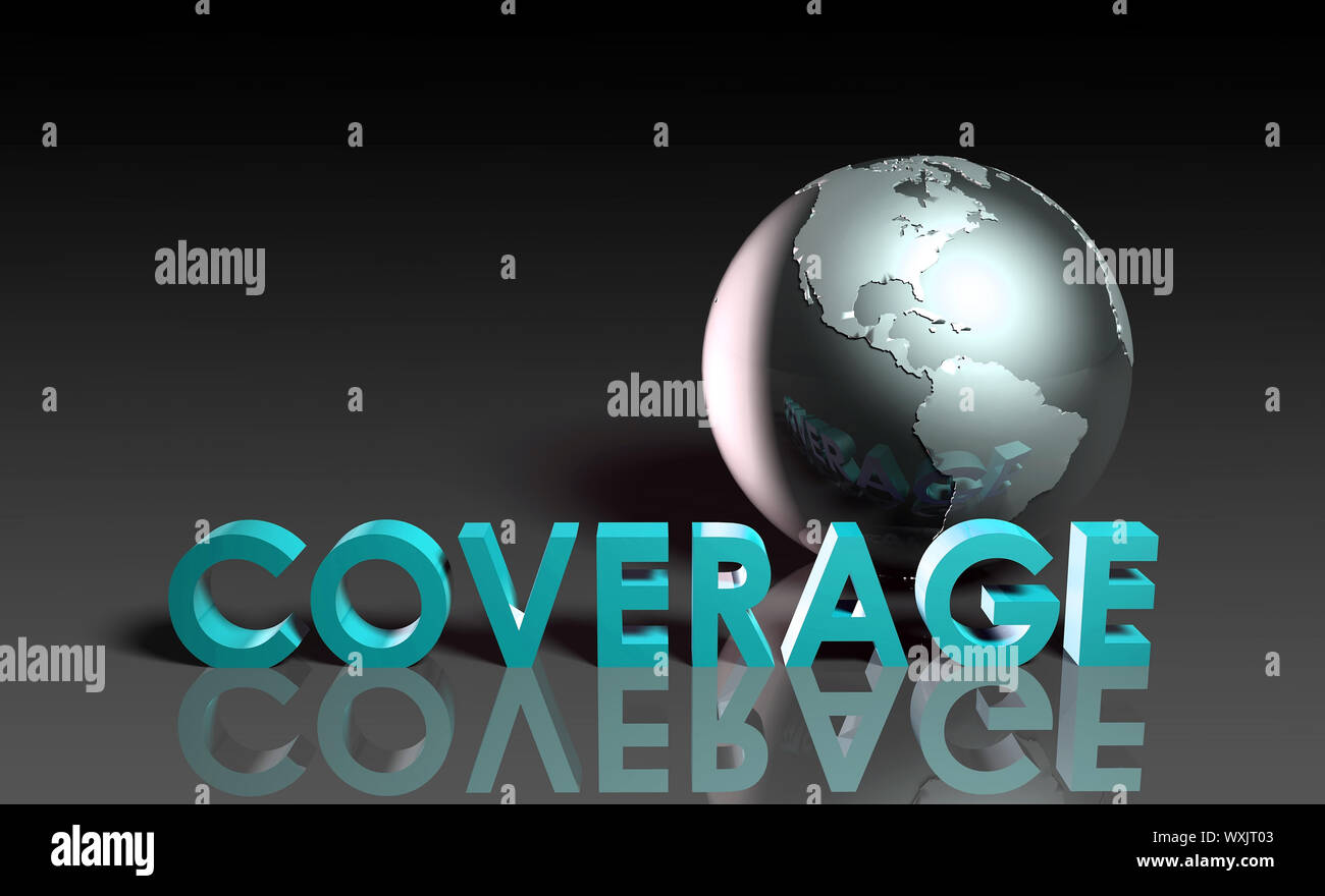 Global Coverage Service System Worldwide in 3d Stock Photo - Alamy
