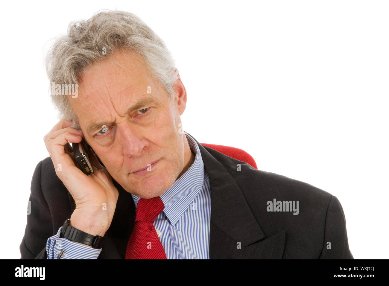 Angry telephone call at the office Stock Photo - Alamy