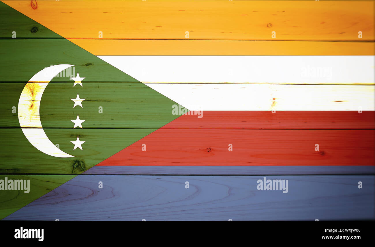 Flag of the Comoros (The national flag of the Union of the Comoros ...
