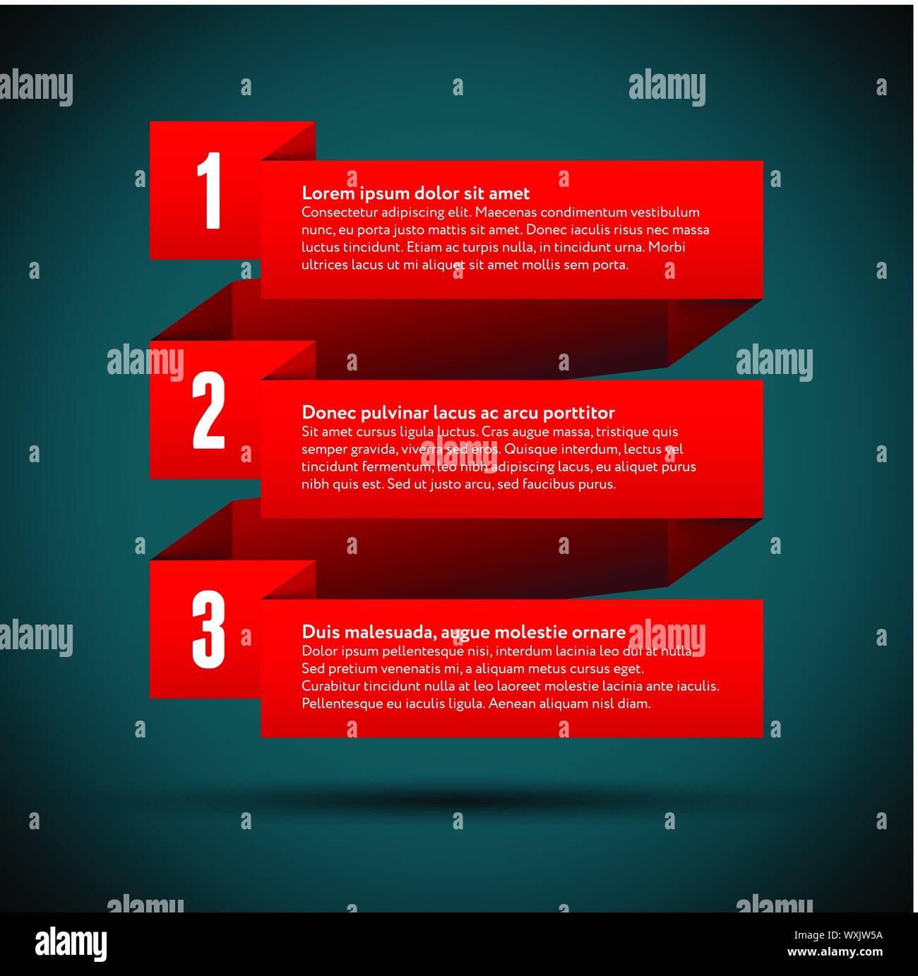 Infographic with numbered infographic ribbons Stock Vector Image & Art ...