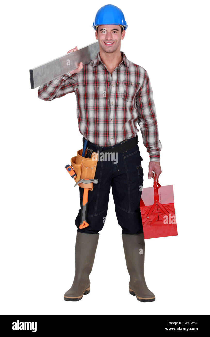 Man carrying construction supplies hi-res stock photography and images ...