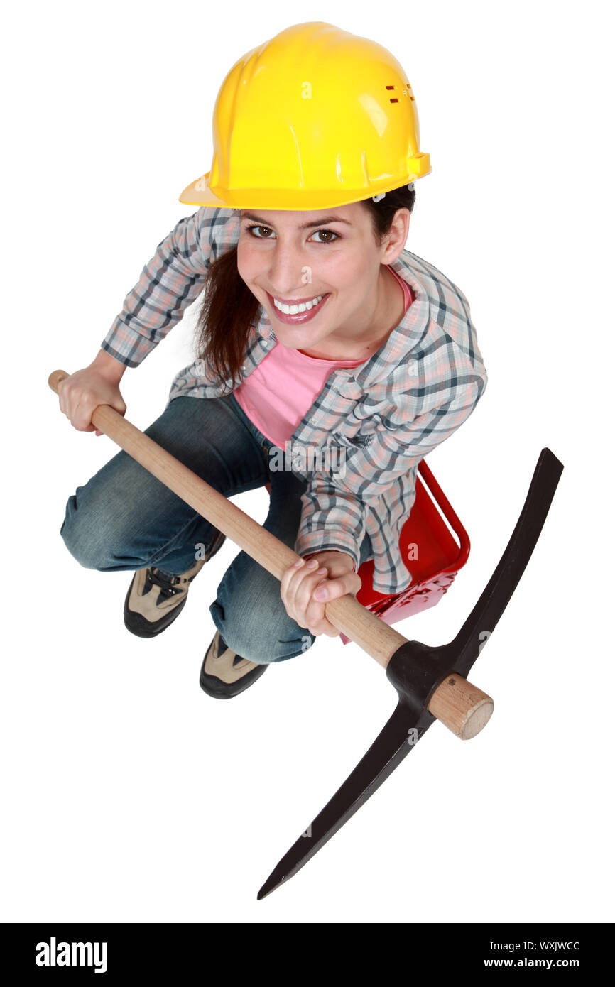 I got a pickaxe Stock Photo - Alamy