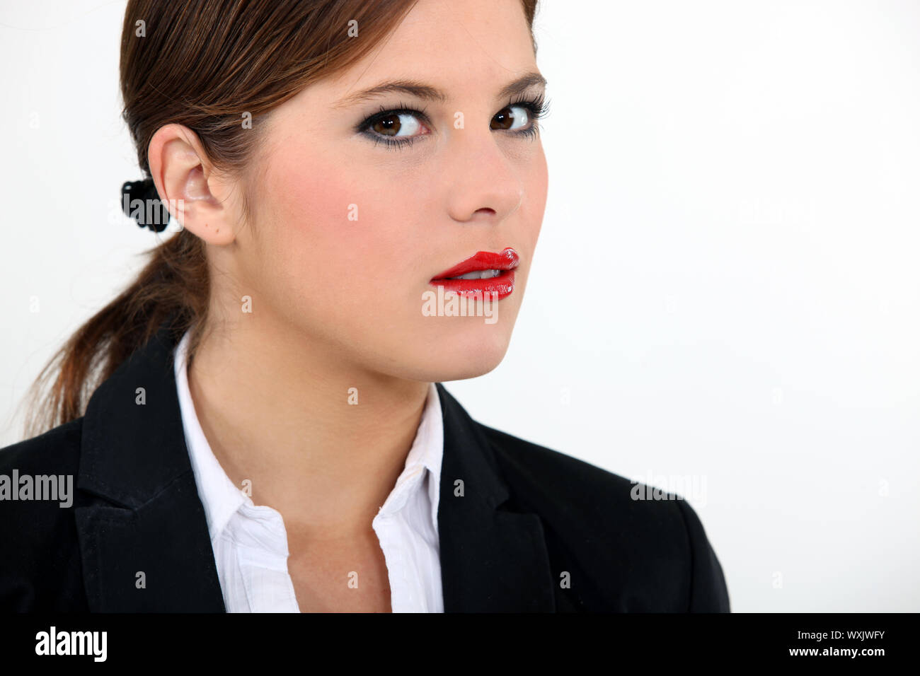 Portrait of woman's face Stock Photo - Alamy