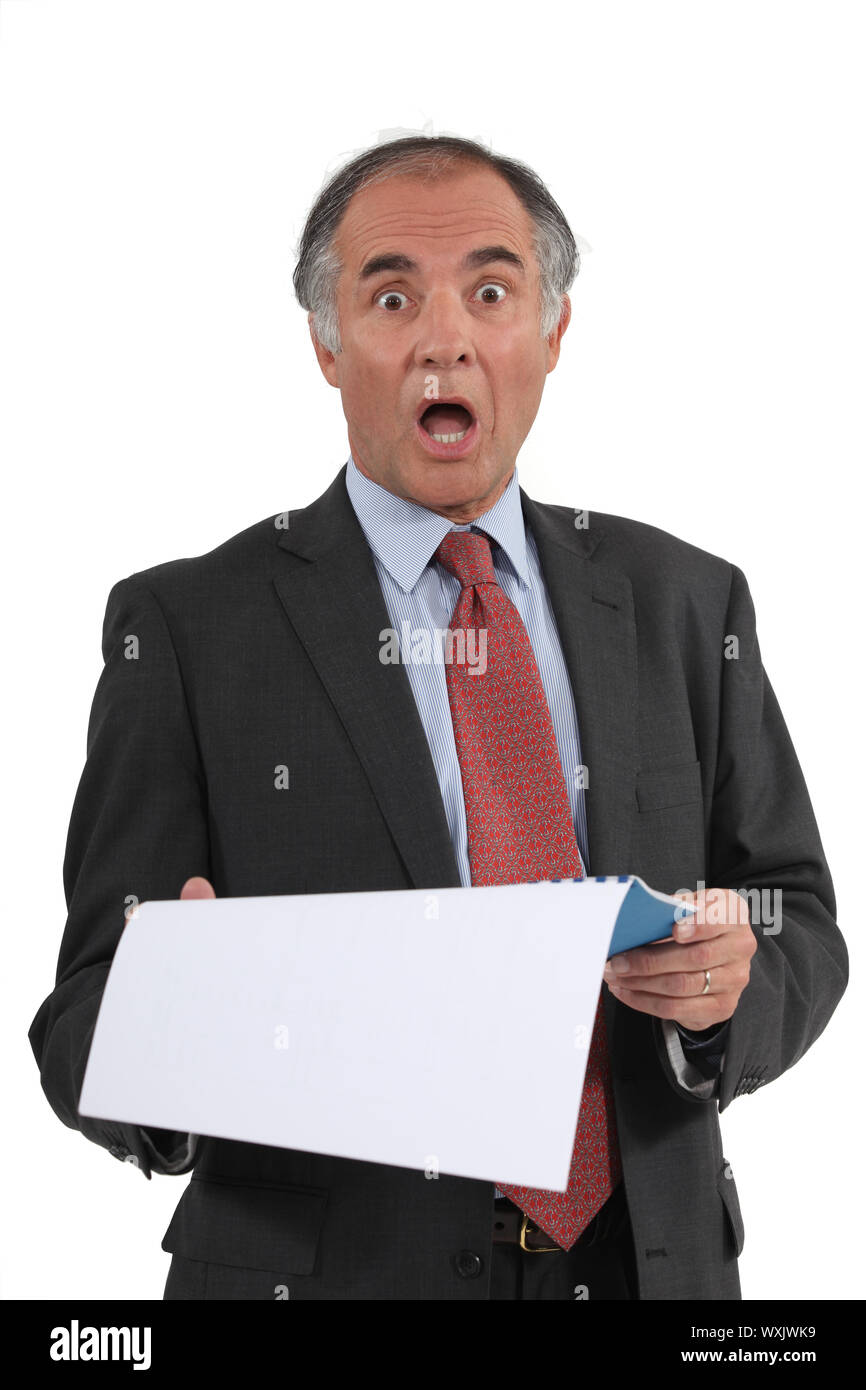 Executive shocked by results Stock Photo - Alamy