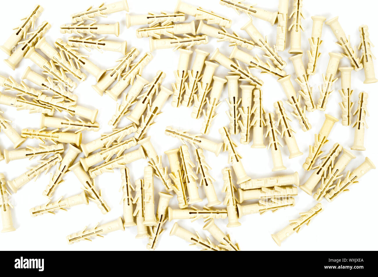 wall plugs as textured background Stock Photo - Alamy