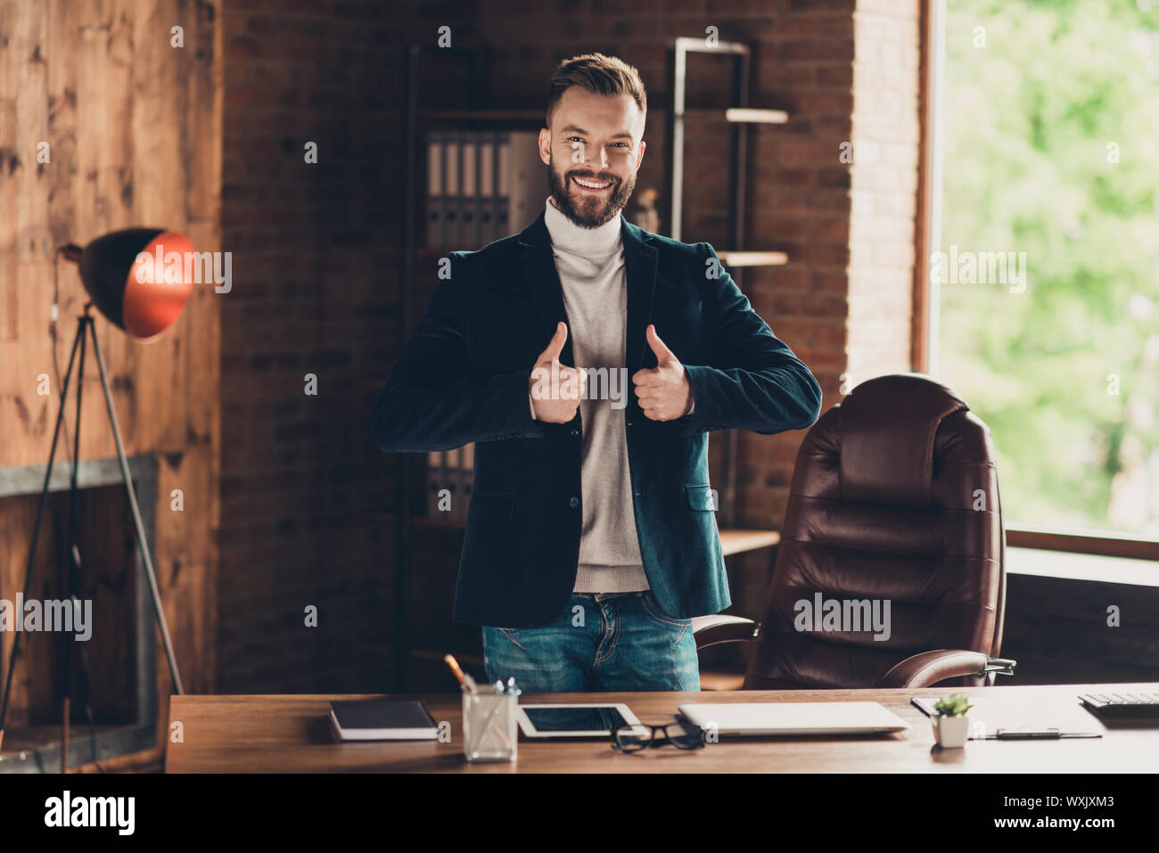 Good job Classic elegant glad cheerful smart clever intelligent Stock ...