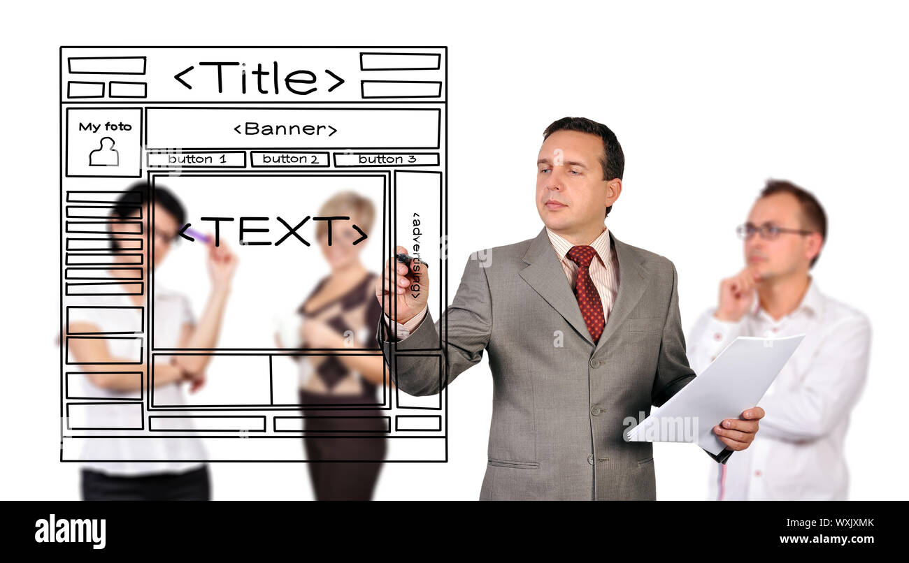 Web symbol businessman hand Cut Out Stock Images & Pictures - Alamy