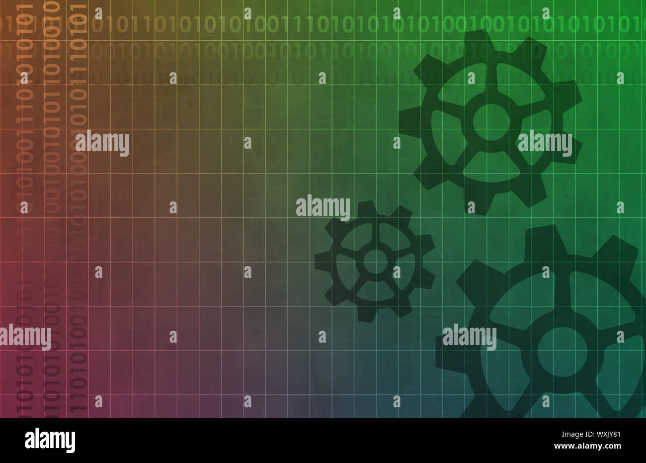 Technology Background with Cogs A Design Abstract Stock Photo - Alamy