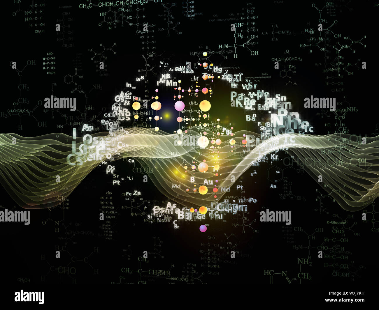 Backdrop design of chemistry related design elements to provide ...