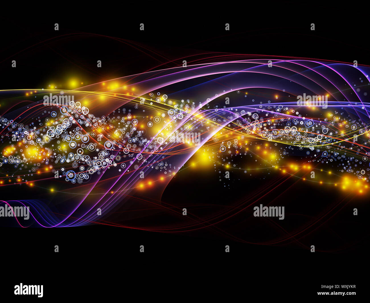 Visually pleasing composition of lights, fractal and custom design ...