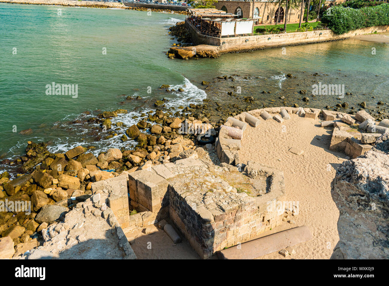 Crusaders Sea Castle Sidon Saida in South Lebanon Middle east Stock ...