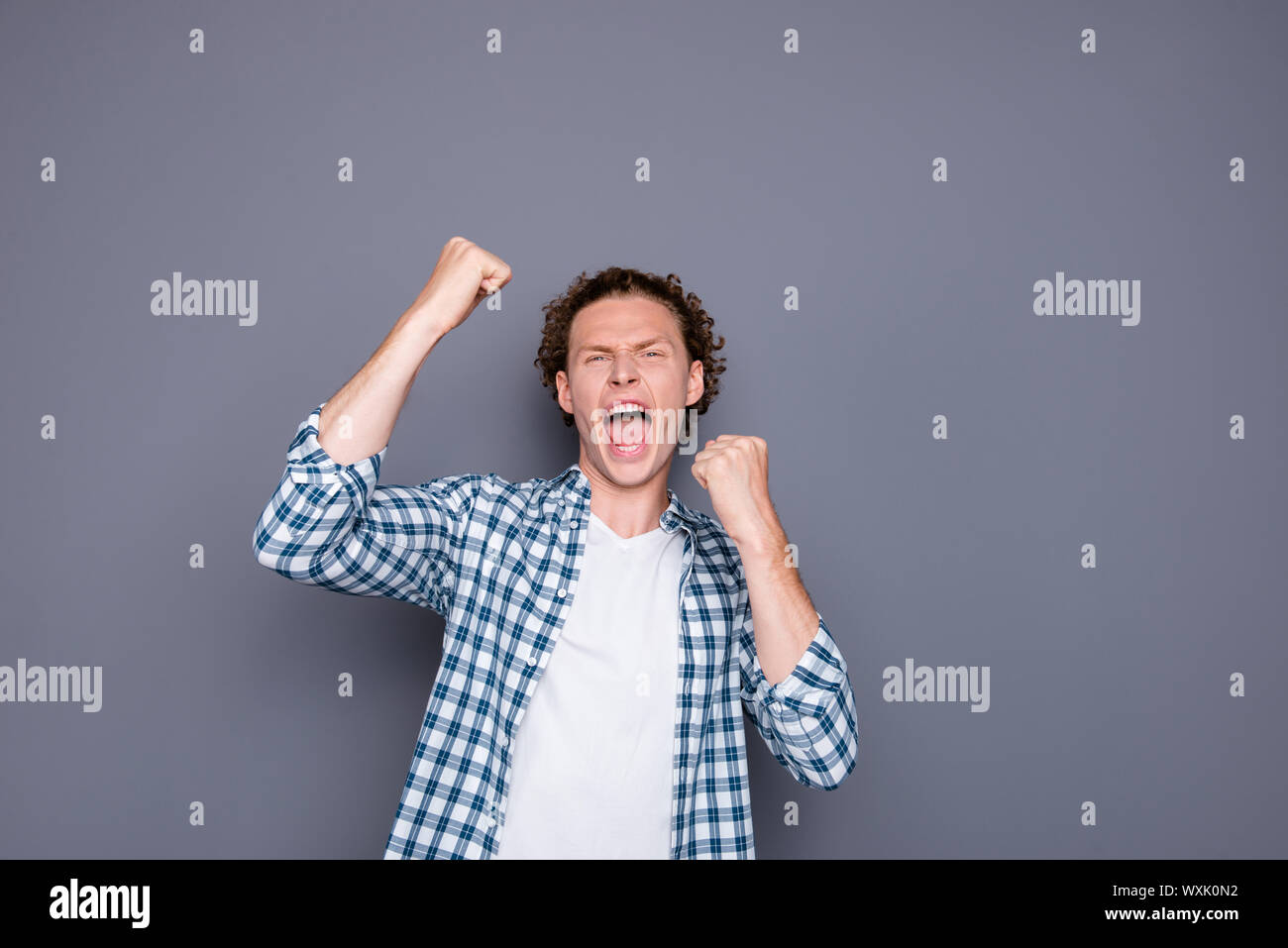 Positive cheerful crazy positive attractive nice handsome young Stock ...