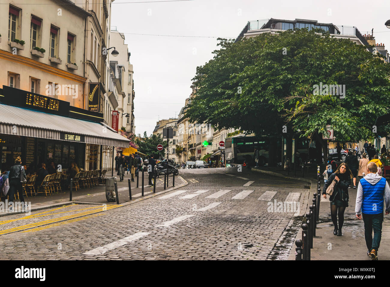 PARIS, FRANCE - 02 OCTOBER 2018: One of many beautiful streets and ...