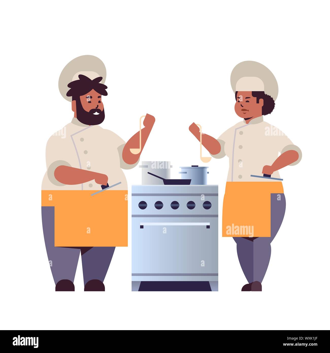 African man in kitchen Stock Vector Images - Alamy