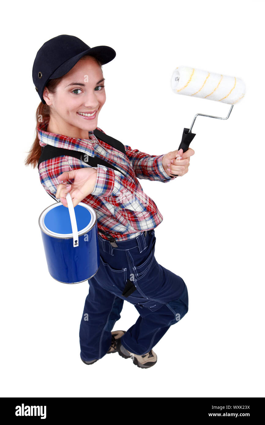 A female painter Stock Photo - Alamy