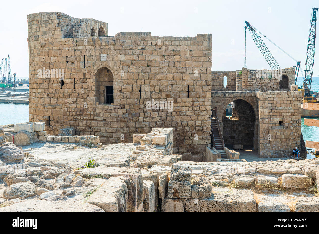 Crusaders Sea Castle Sidon Saida in South Lebanon Middle east Stock ...