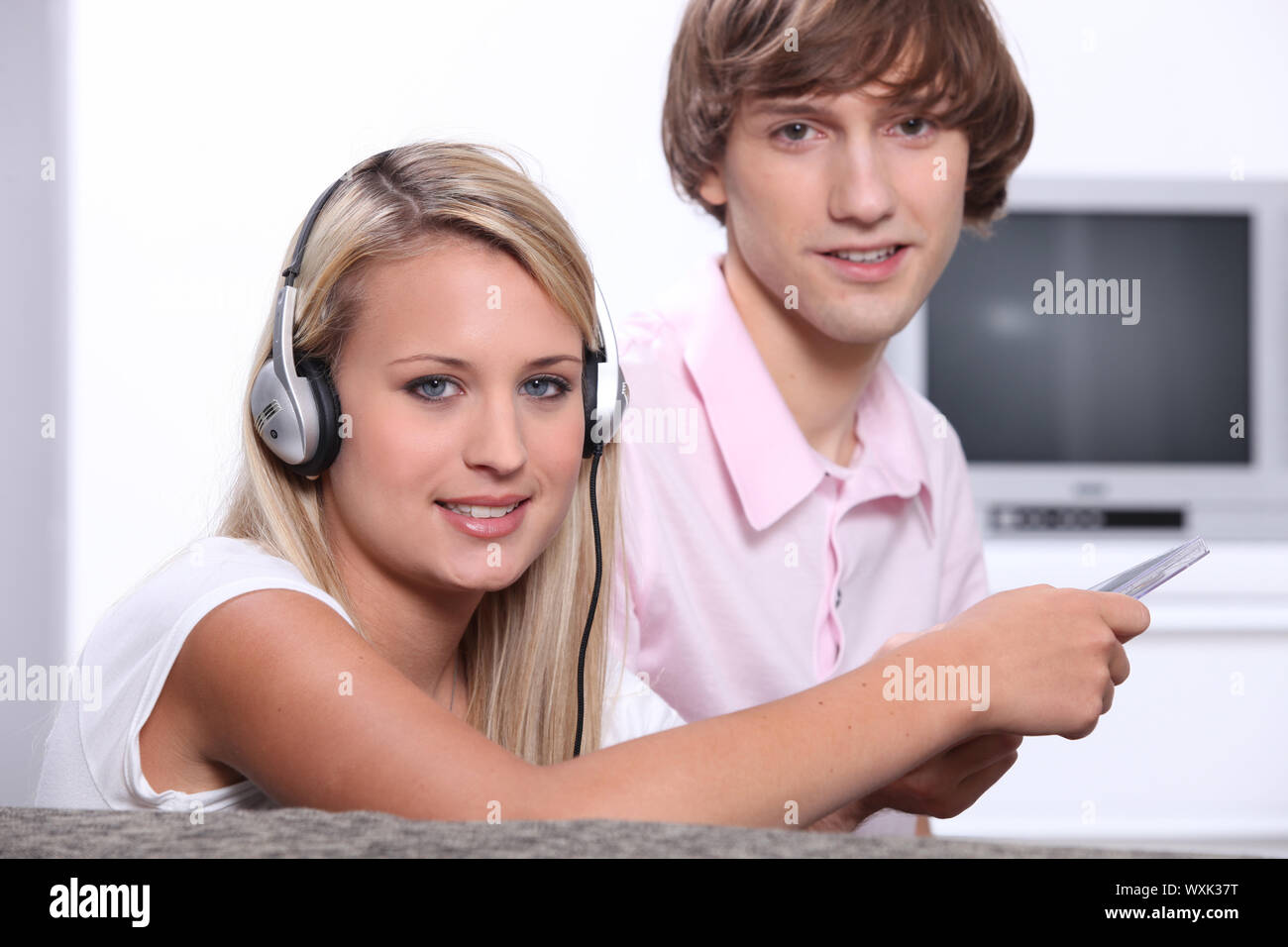portrait of two teenagers Stock Photo - Alamy
