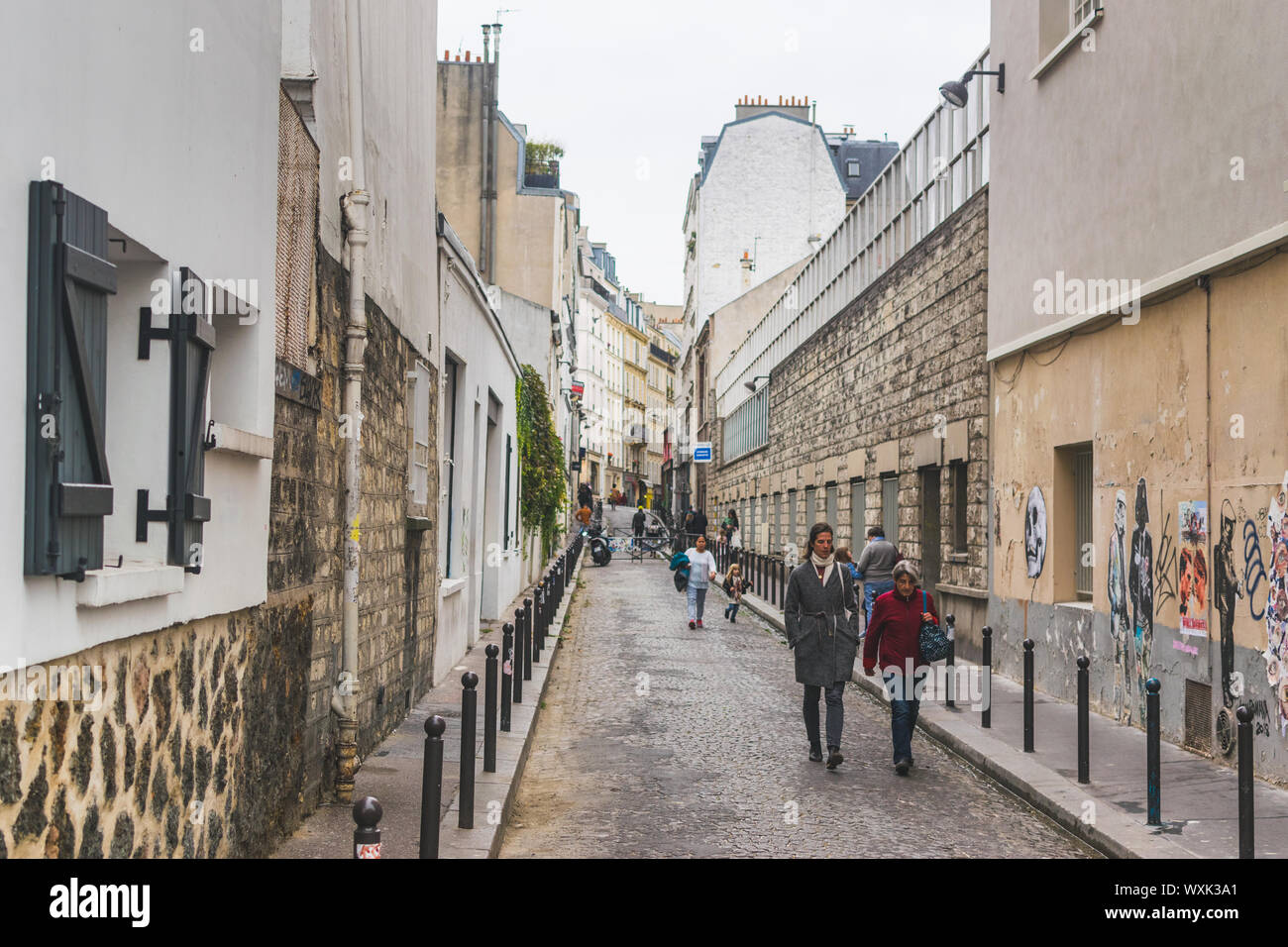 PARIS, FRANCE - 02 OCTOBER 2018: One of many beautiful streets and ...
