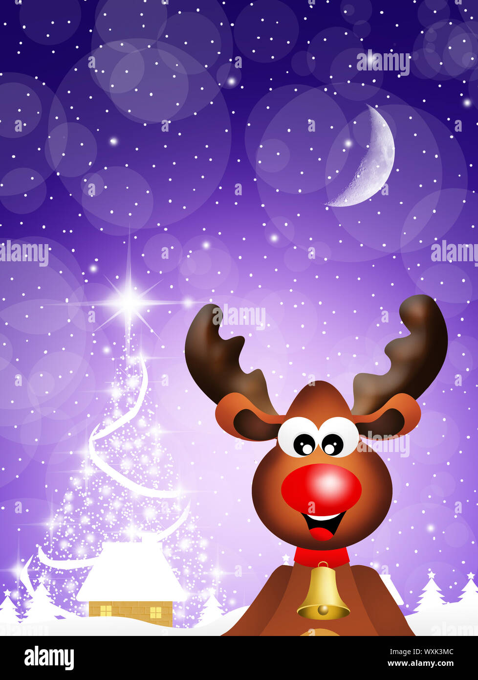 Reindeer cartoon hi-res stock photography and images - Alamy