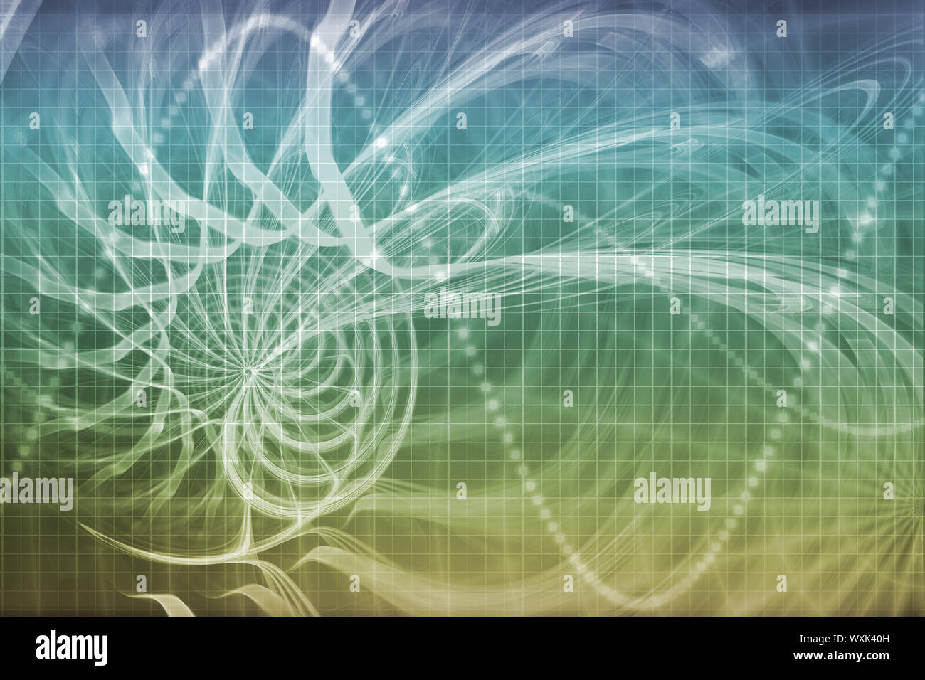 Alien Portal Abstract Background With Futuristic Data Grid Stock Photo ...