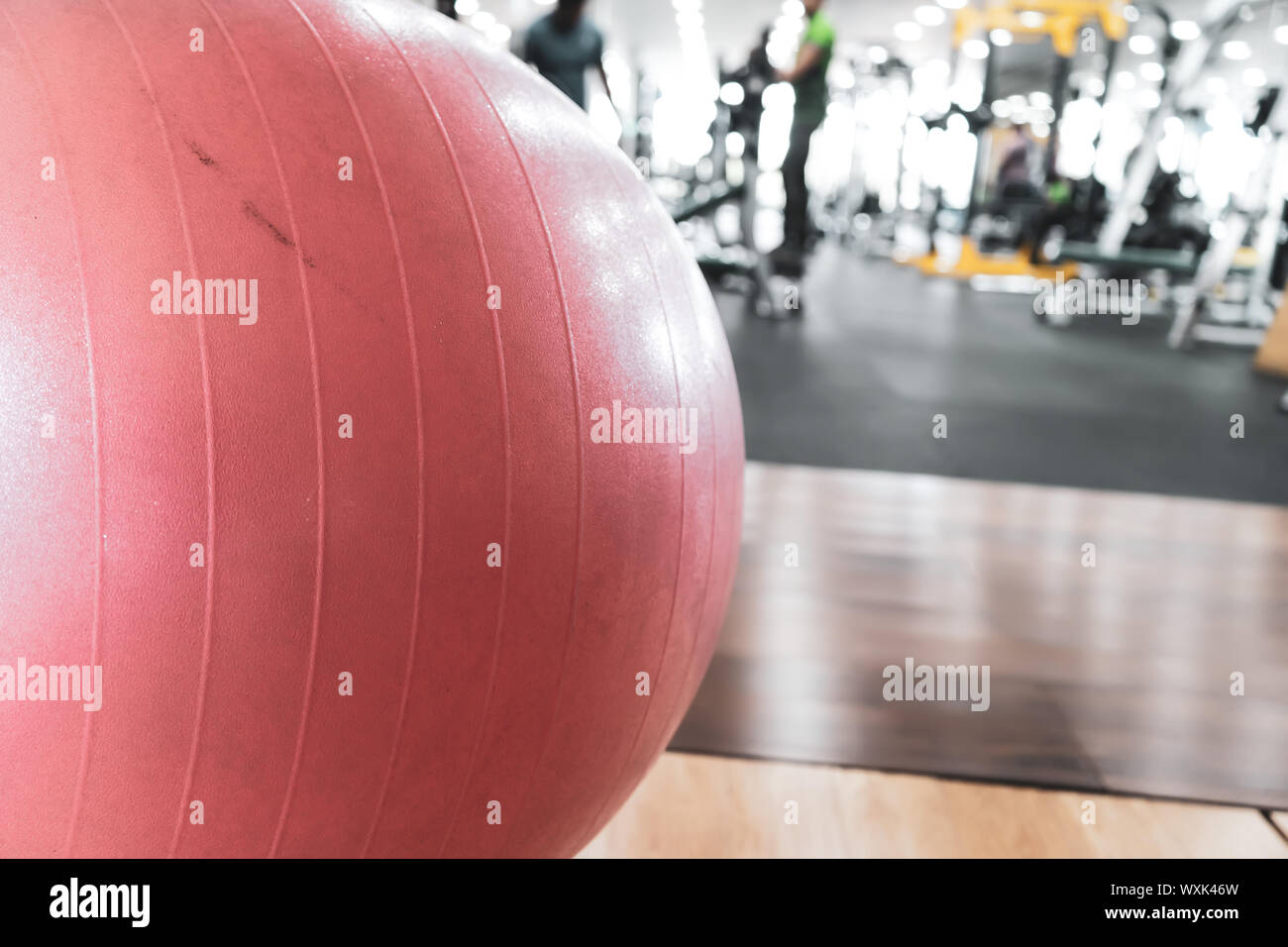 Close up of an orange fitness ball isolated on white background Stock ...