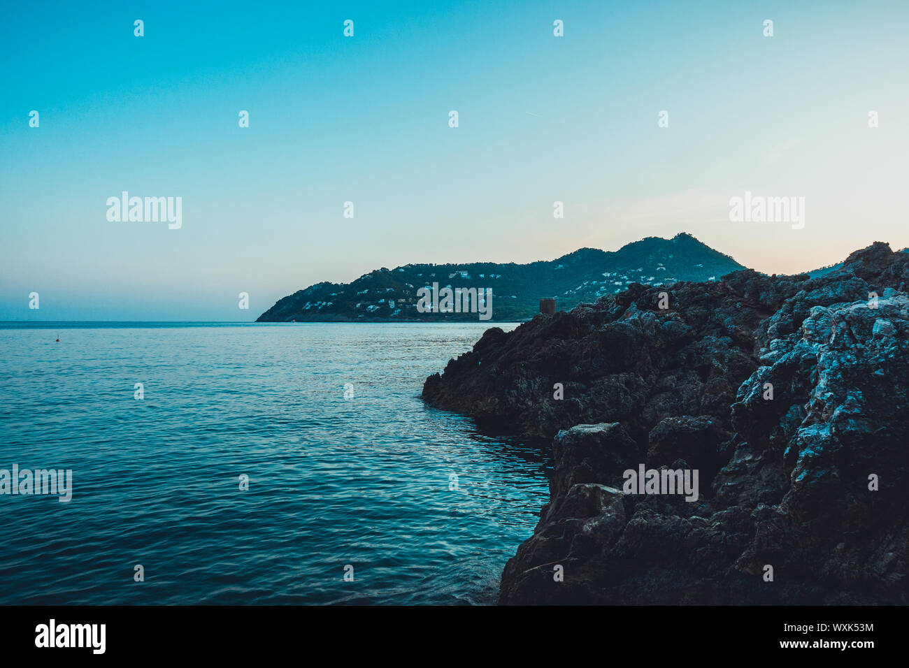 some cliffs in the afternoon at majorca Stock Photo - Alamy