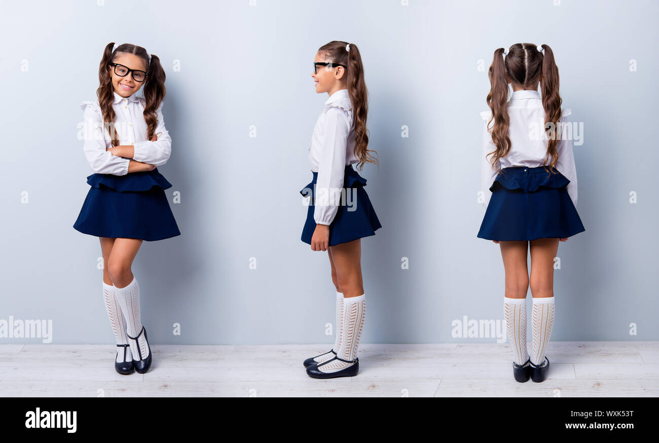 School Girl Back View Uniform Stock Photos & School Girl Back View ...
