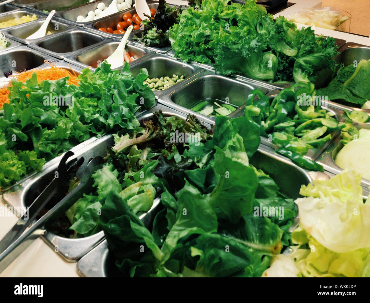 Vegetable salad bar buffet restaurant hi-res stock photography and ...
