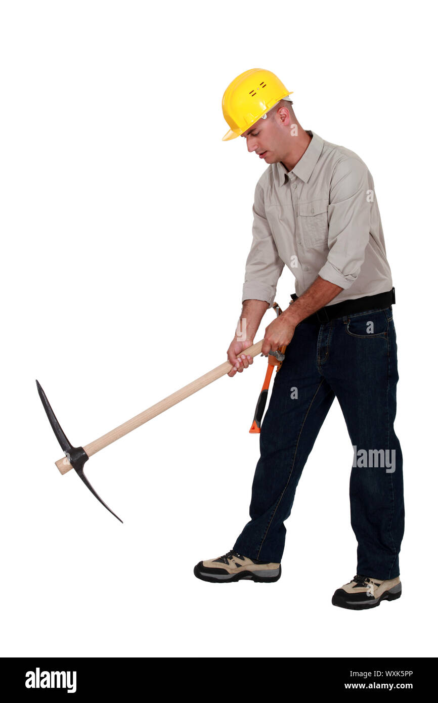 Side view handsome man using Cut Out Stock Images & Pictures - Alamy