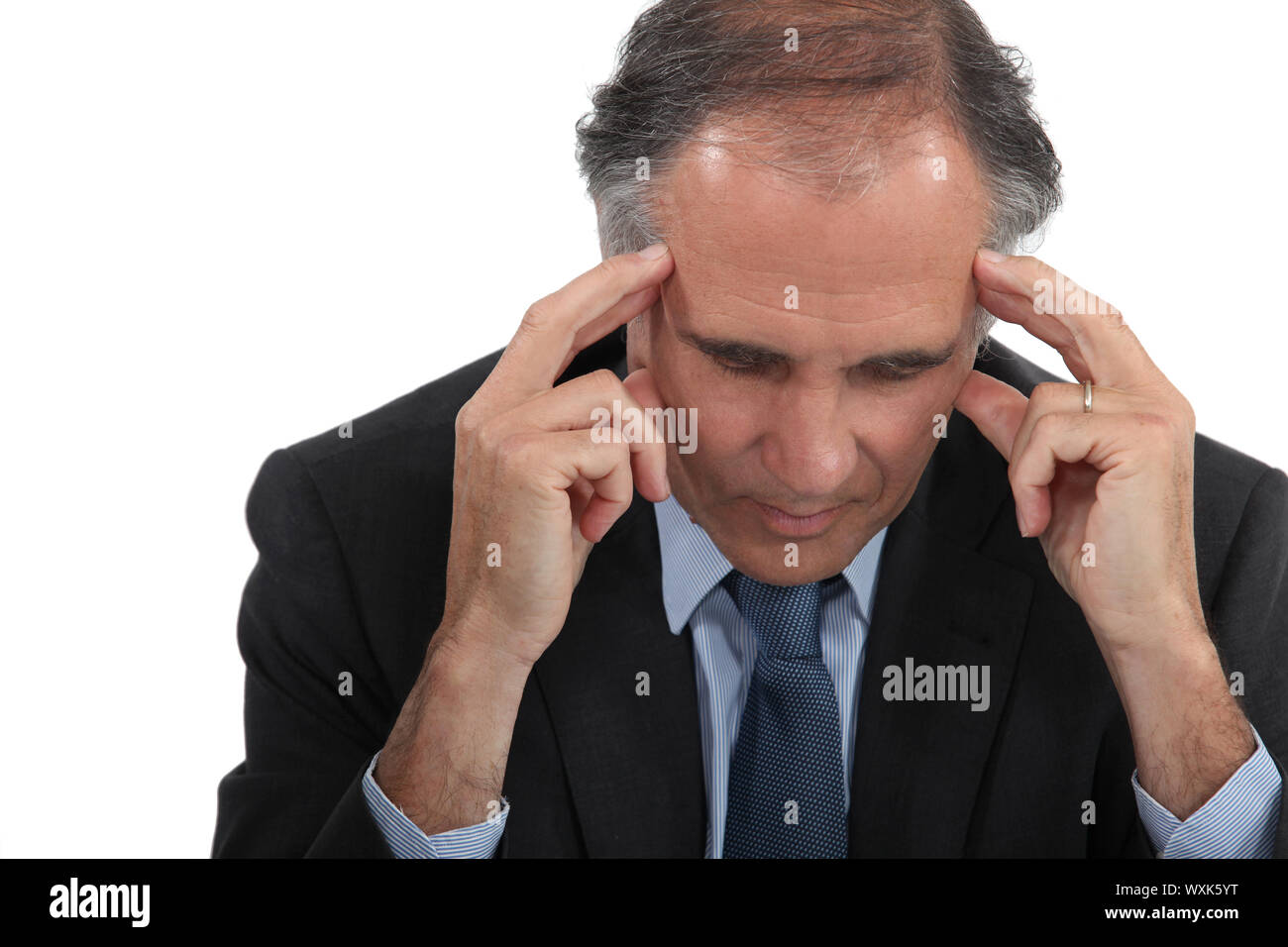 Man with headache Stock Photo - Alamy