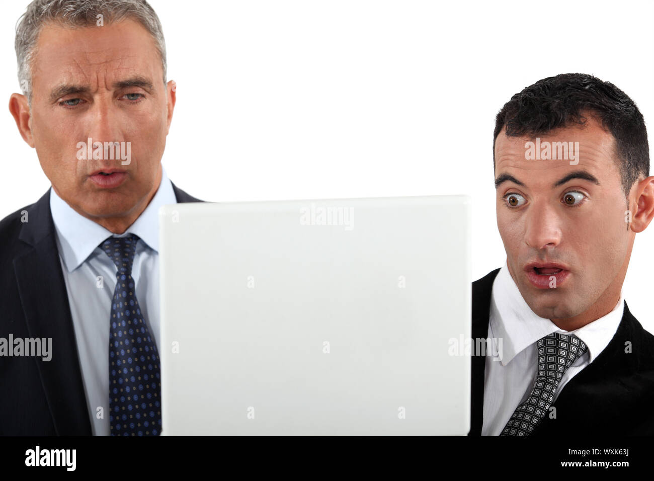 Amazing man in front of computer Stock Photo - Alamy