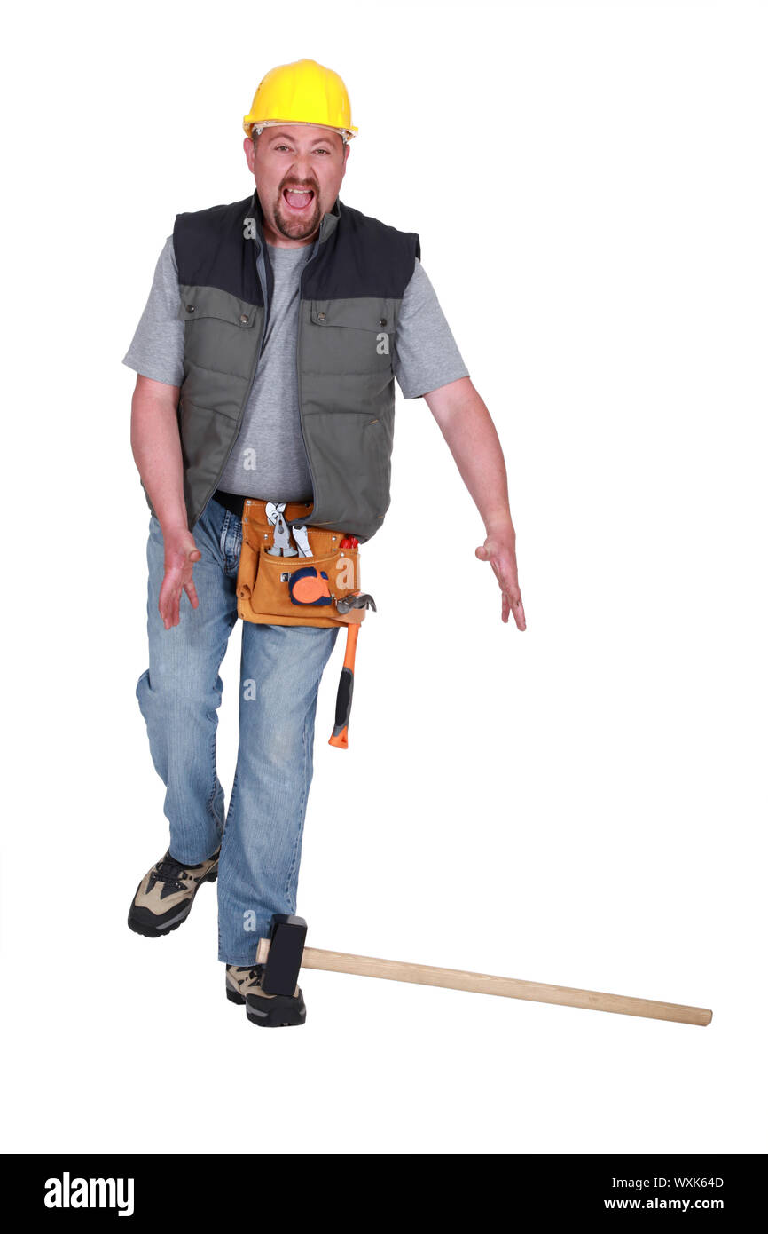 Workman Tired Cut Out Stock Images & Pictures - Alamy