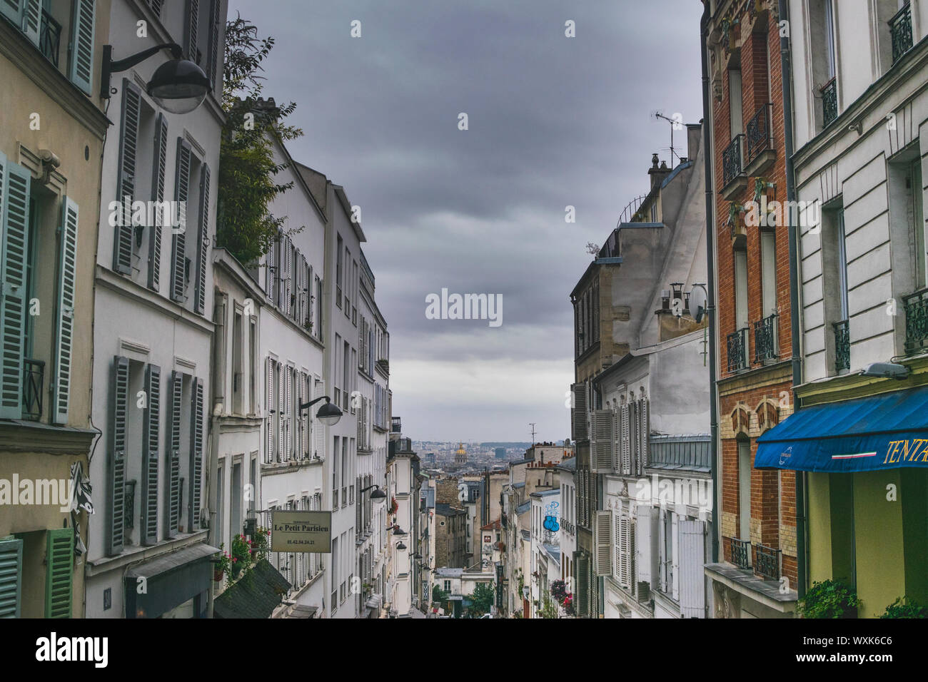 PARIS, FRANCE - 02 OCTOBER 2018: One of many beautiful streets and ...