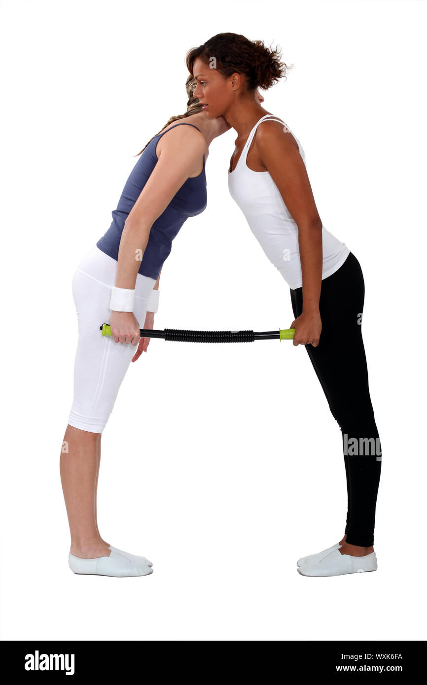 women doing exercises together Stock Photo - Alamy