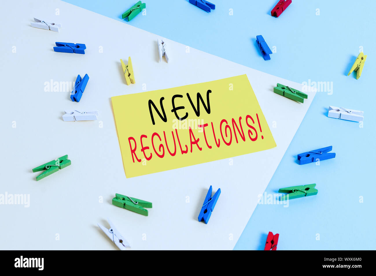 Text sign showing New Regulations. Business photo text rules made ...