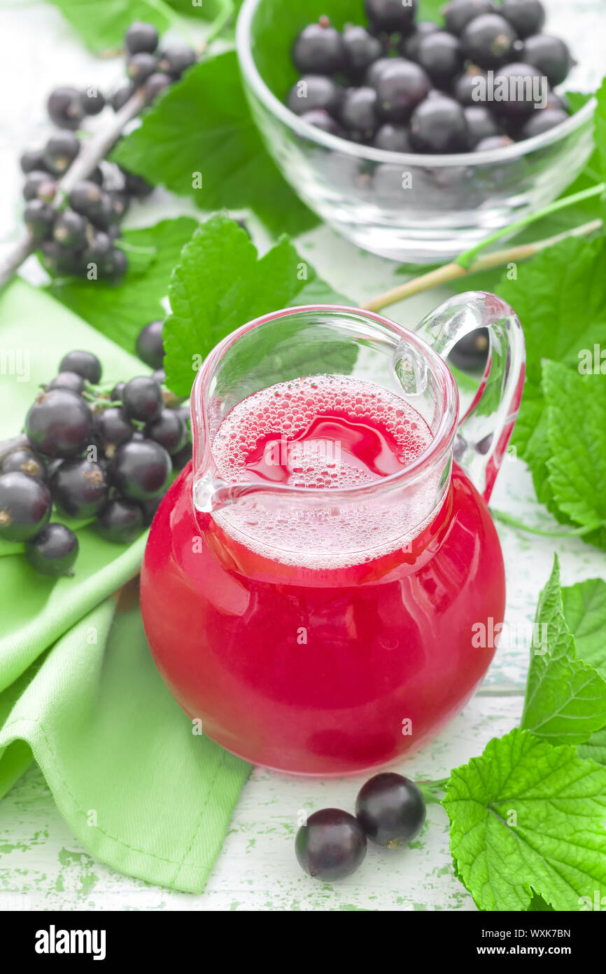 Black currant juice Stock Photo - Alamy