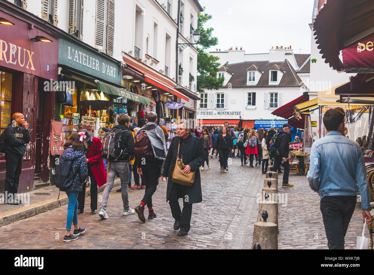 PARIS, FRANCE - 02 OCTOBER 2018: One of many beautiful streets and ...