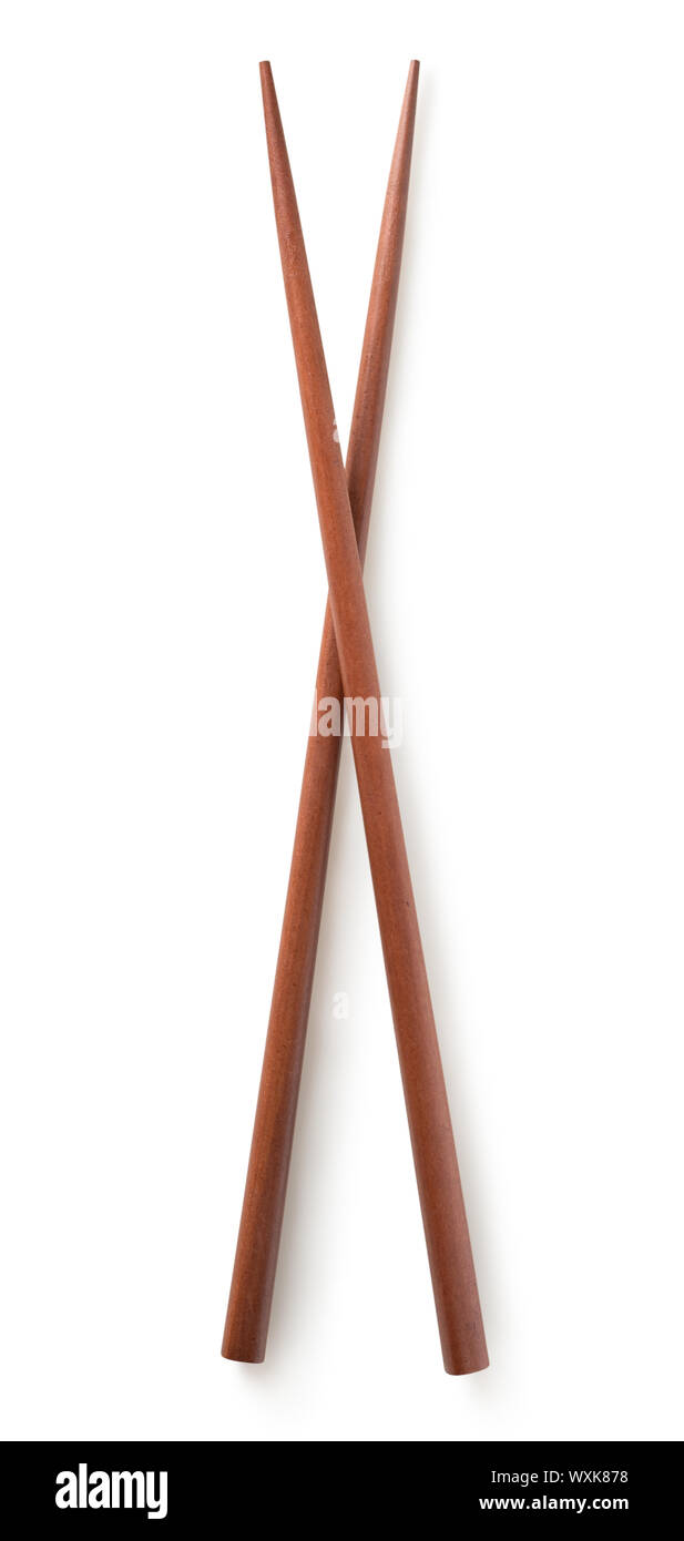 Wooden chinese sticks isolated on a white background Stock Photo - Alamy