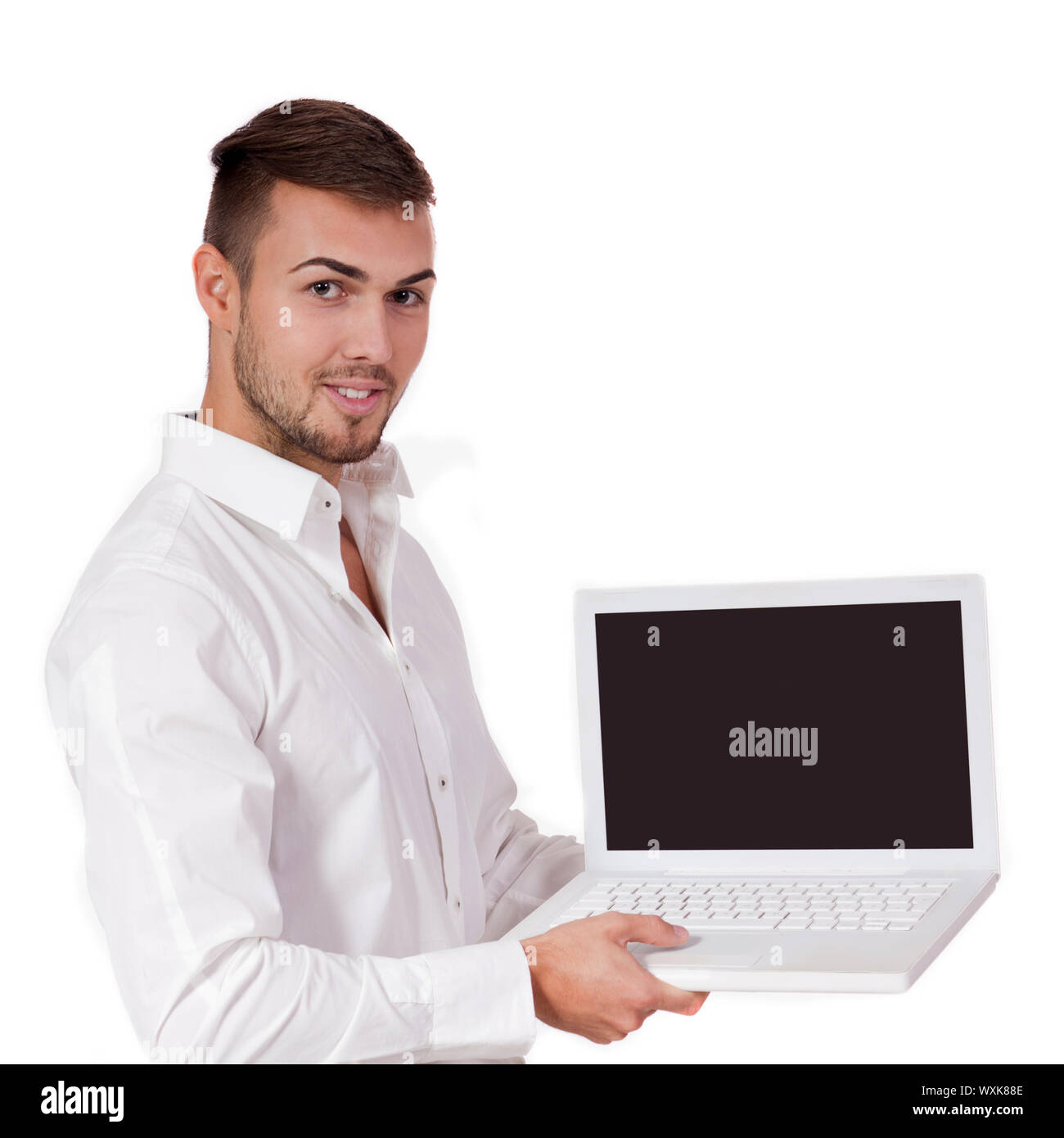 Business man with notebook hi-res stock photography and images - Alamy