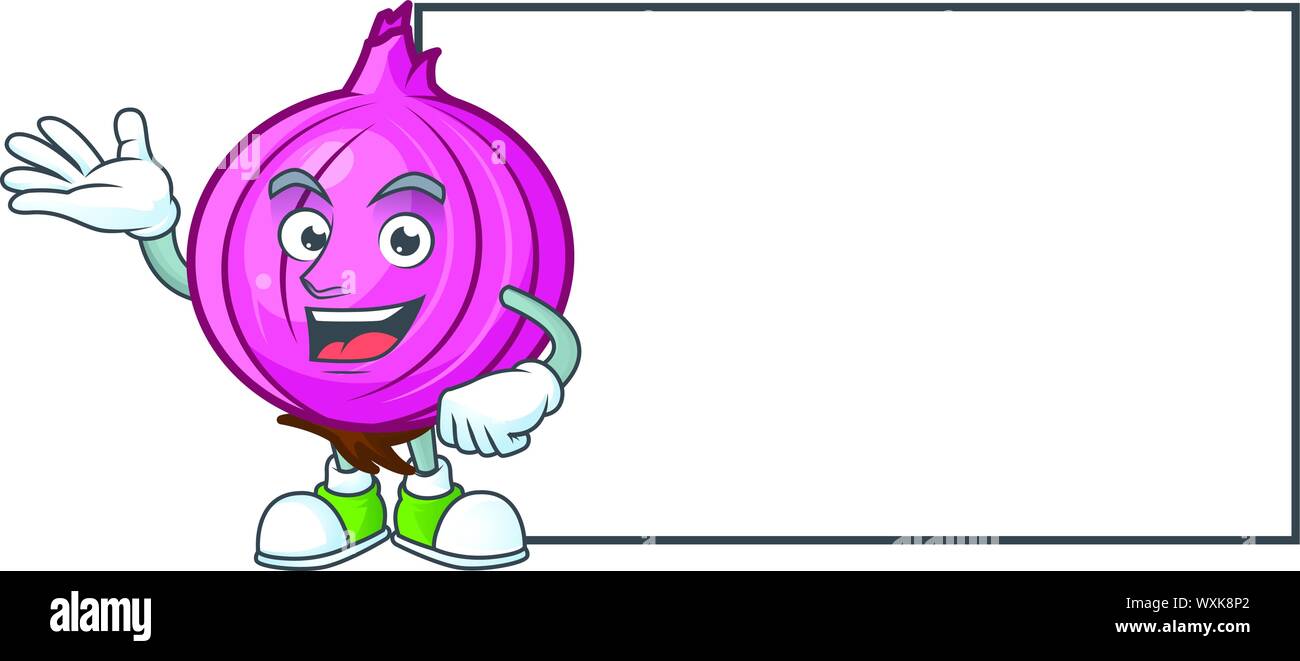 With board red onion cartoon for recipe food Stock Vector Image & Art ...