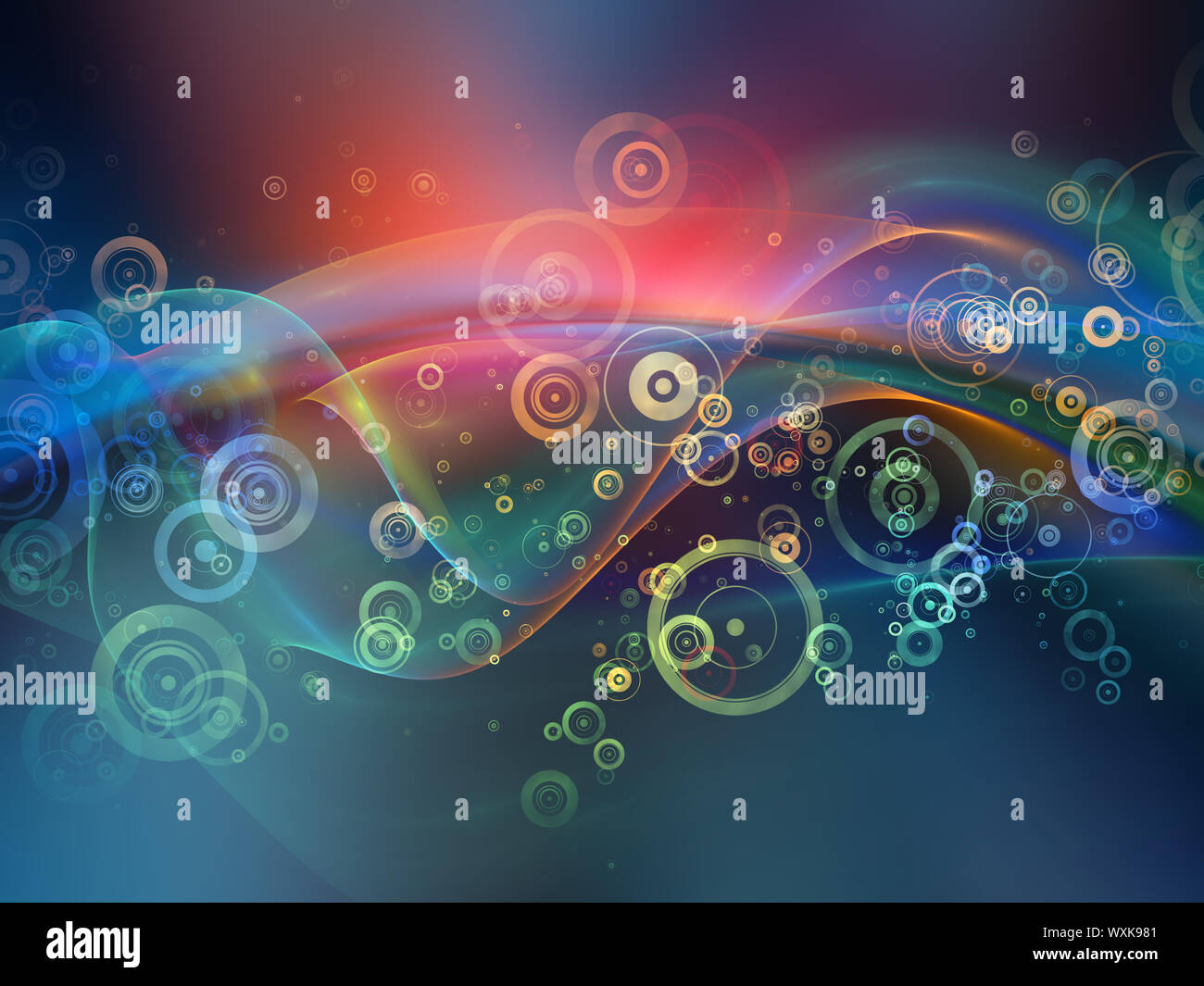 Fractal Wave series. Composition of fractal sine waves and circles to ...